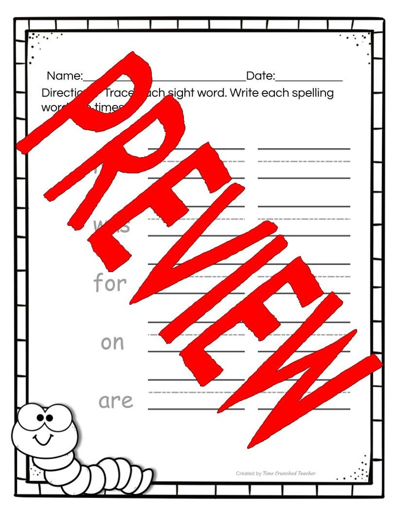 Kindergarten Sight Words Practice | Fry Words 11-15 (printable) - Etsy