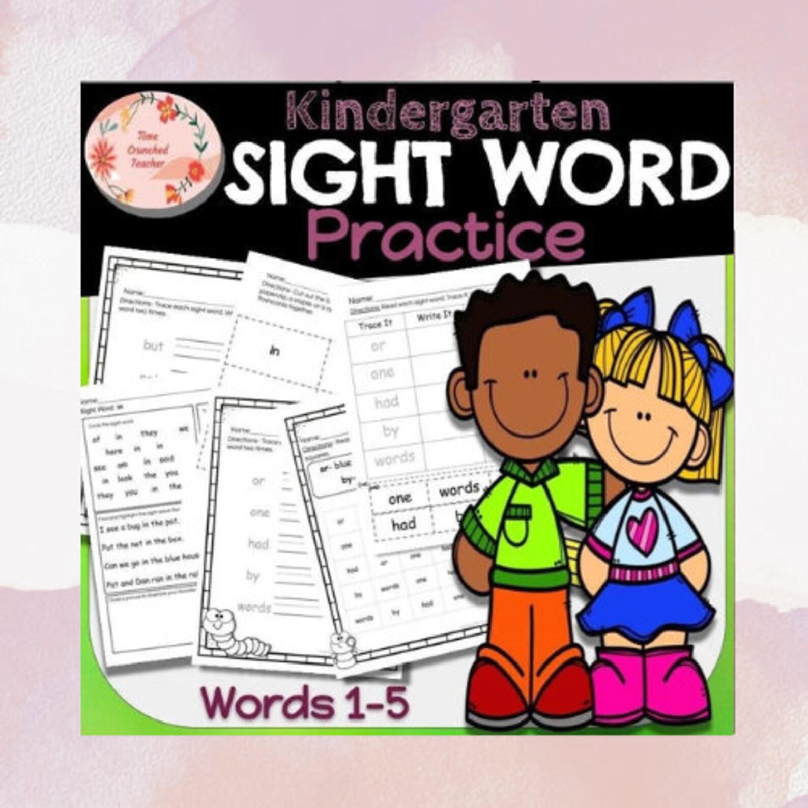 Kindergarten Sight Words | Fry's Words 1-5 | Printable Sight Word ...