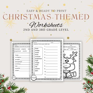 Printable Christmas Themed Activity Packet for Kids | Christmas Math ...