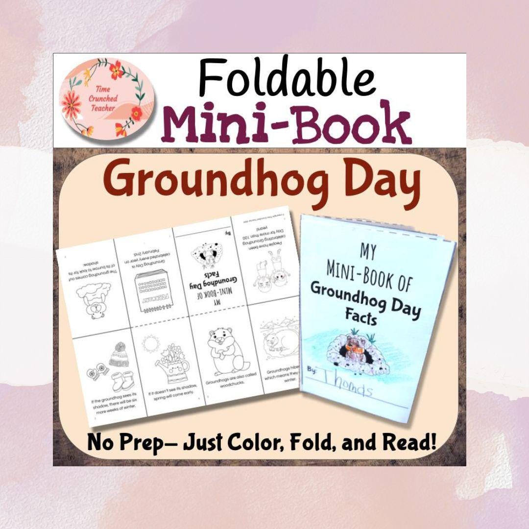 Printable Groundhog Day Mini Book | Groundhog Activity for Kids | Kids ...
