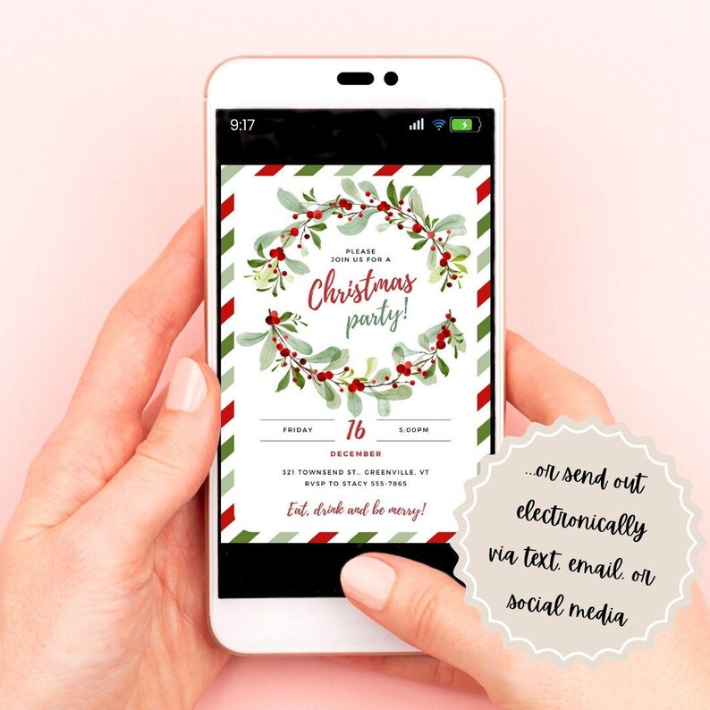 Printable Christmas Party Invitations | Christmas Party Invitations ...