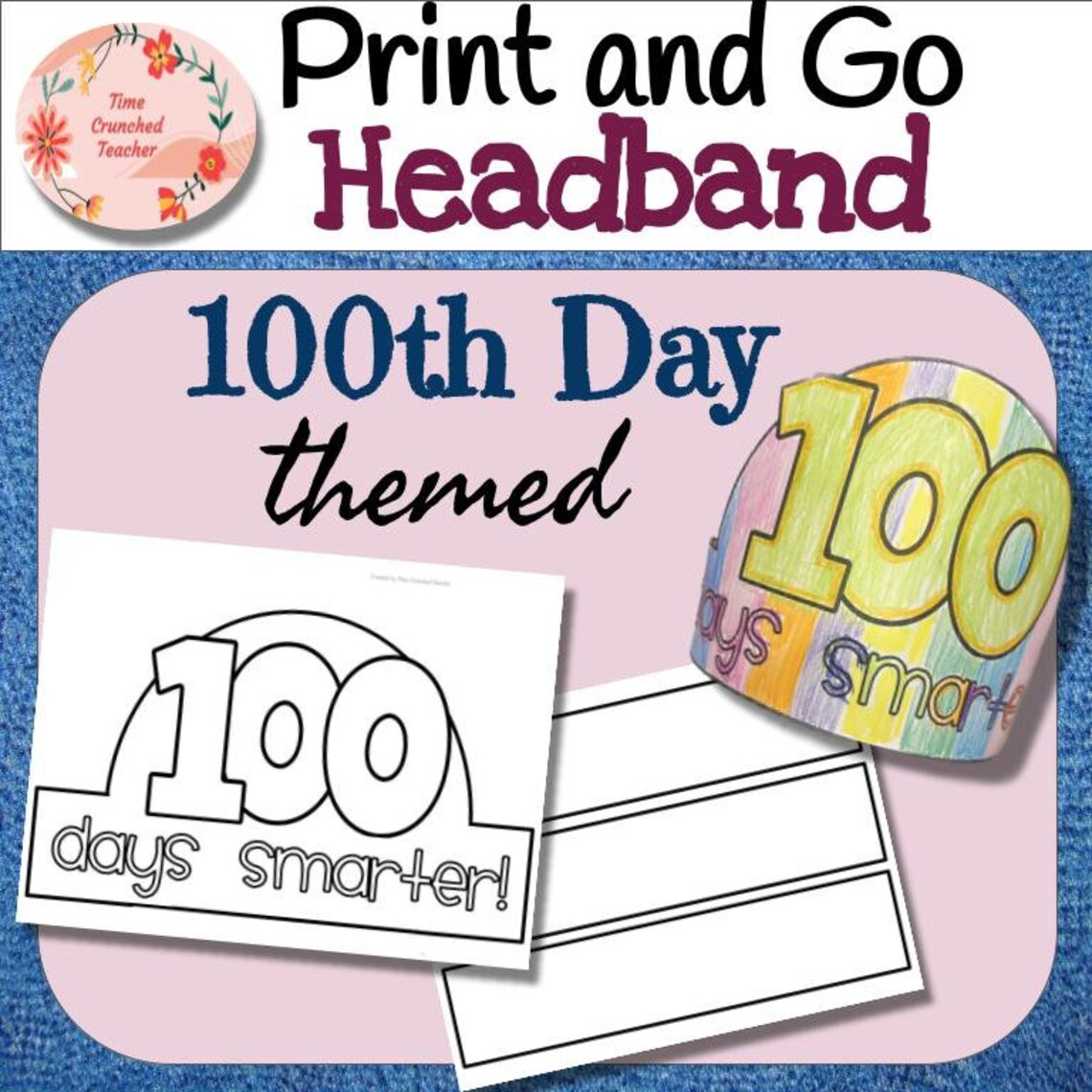 Printable 100th Day of School Headbands: No Prep- Print & Go! - Etsy
