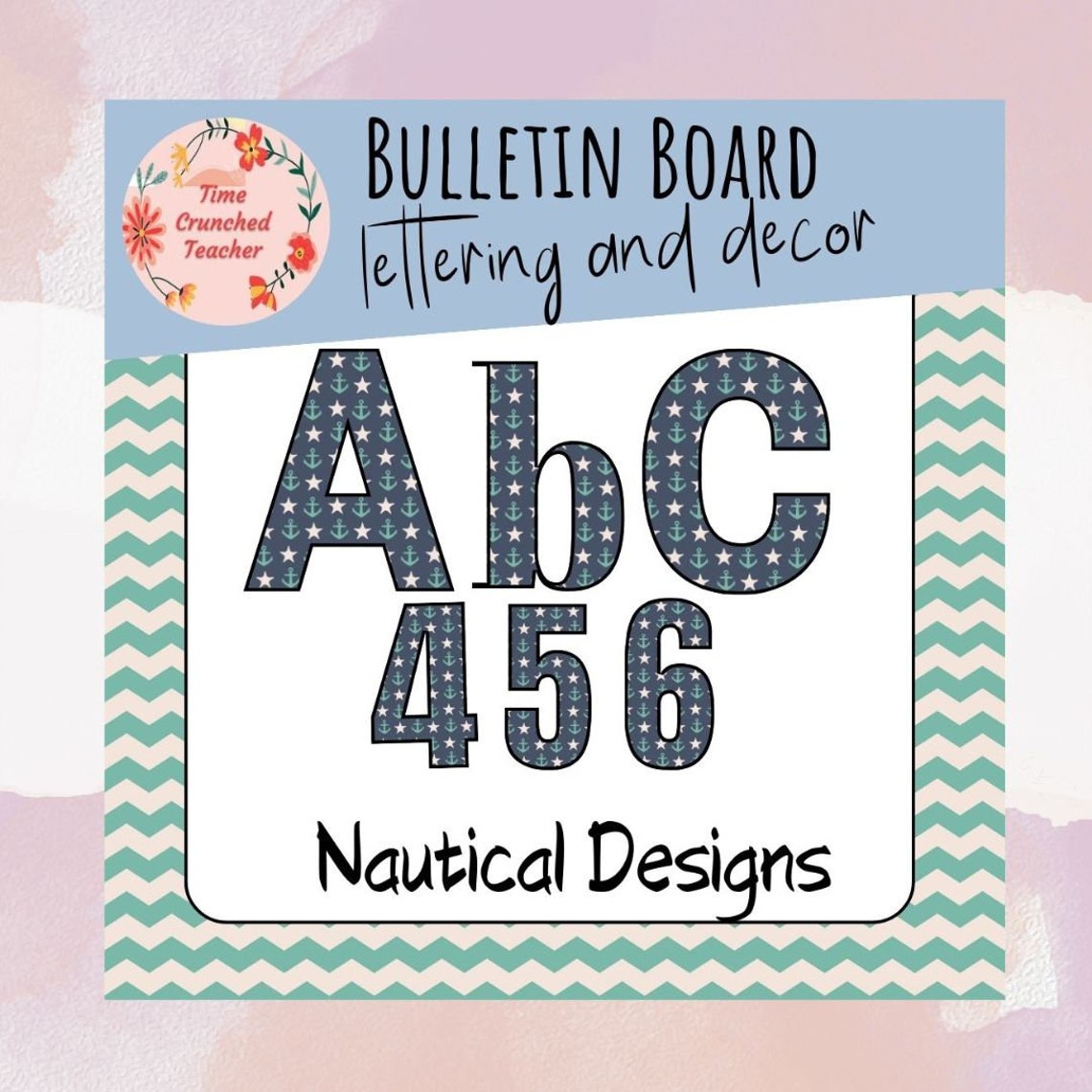Printable Bulletin Board Lettering Nautical Bulletin Board Nautical ...