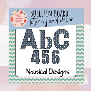 Printable Bulletin Board Lettering | Nautical Bulletin Board | Nautical ...
