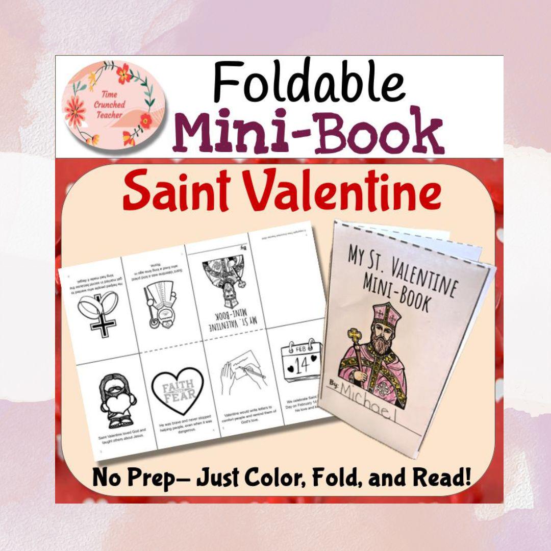 Printable Saint Valentine Mini Book | Valentine Activity for Kids ...