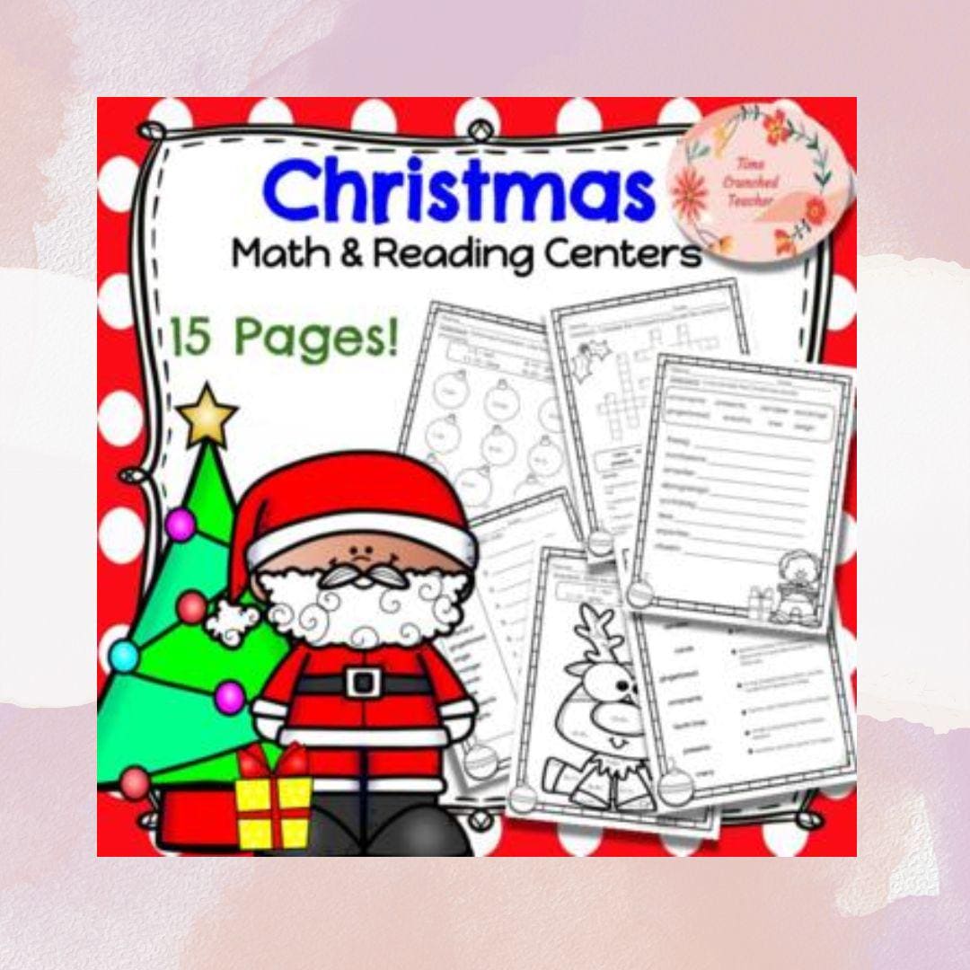 Printable Christmas Themed Activity Packet for Kids | Christmas Math ...