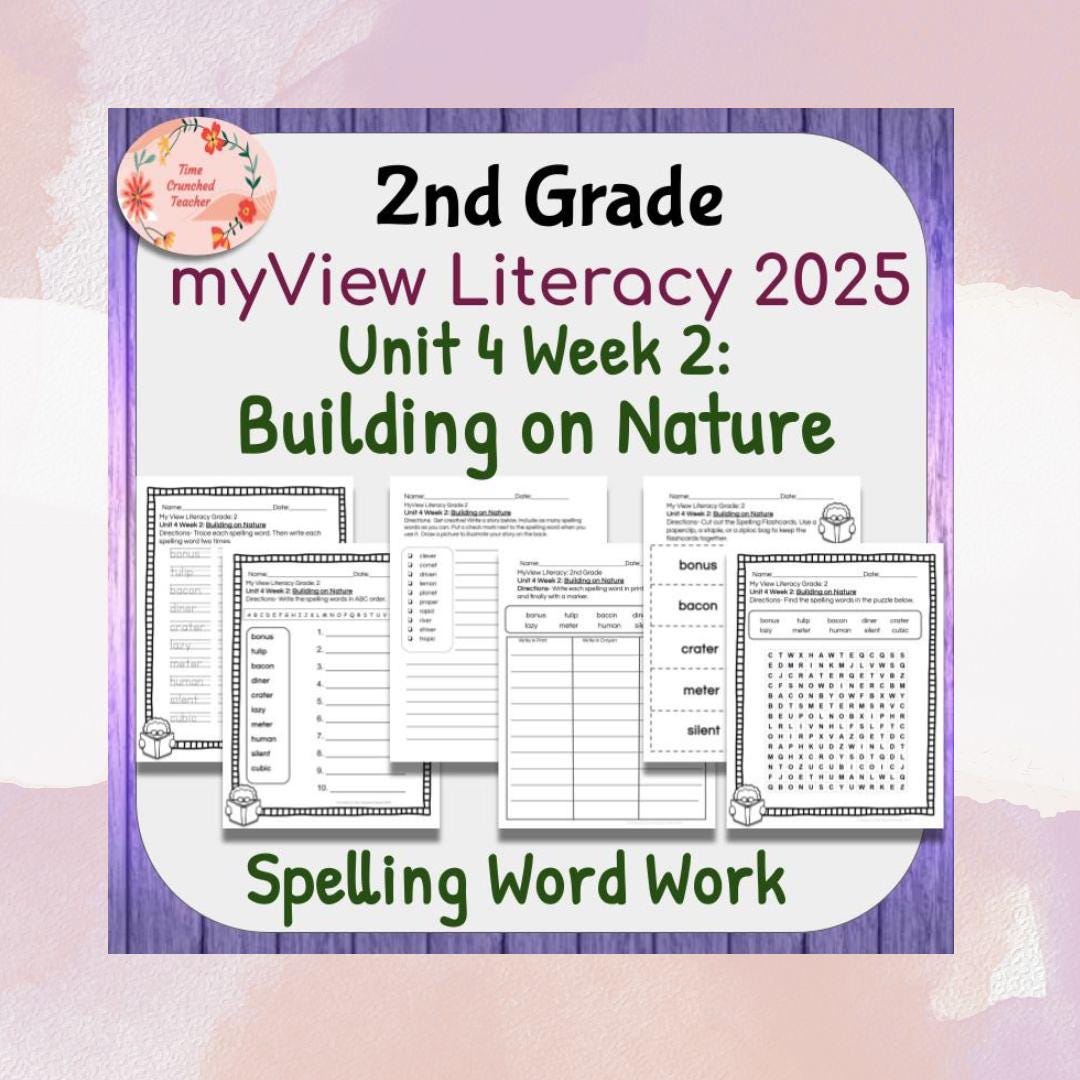 2nd Grade My View Literacy 2025 | | Spelling Words | 2nd Grade Reading ...