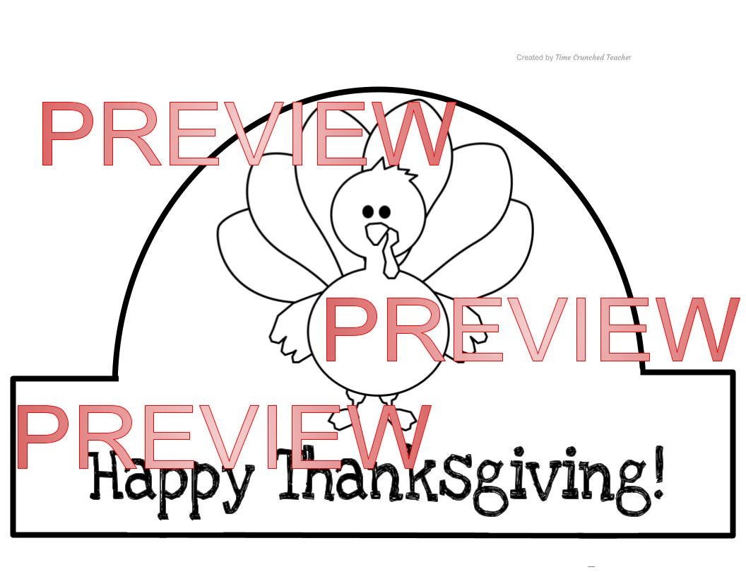 Printable Thanksgiving Headbands: 3 Versions to Choose From! No Prep ...