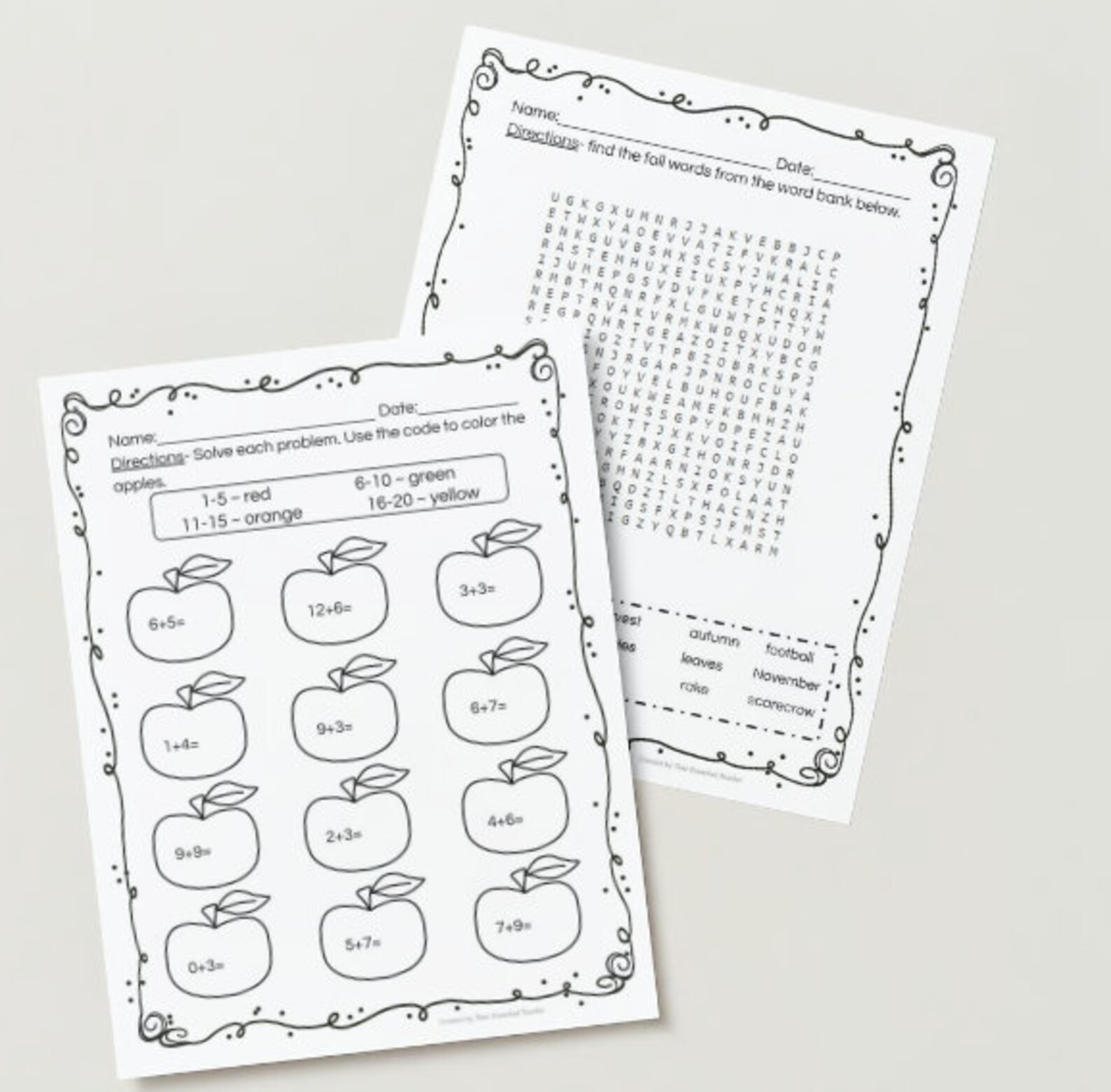 Printable Fall Activity Packet | Fall Worksheets | Autumn Activities ...