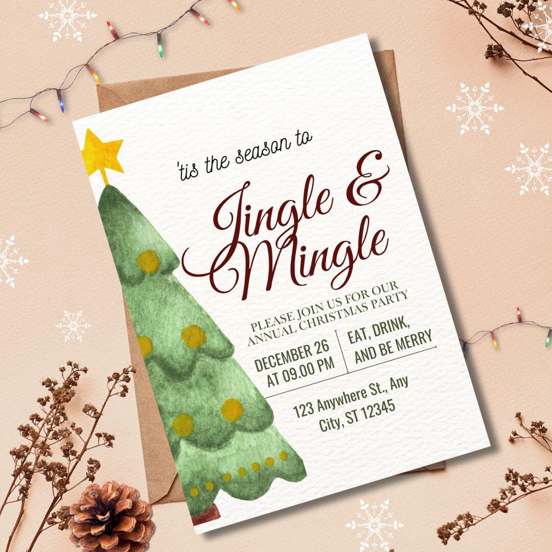 Printable Christmas Party Invitation | Holiday Party Invitation ...