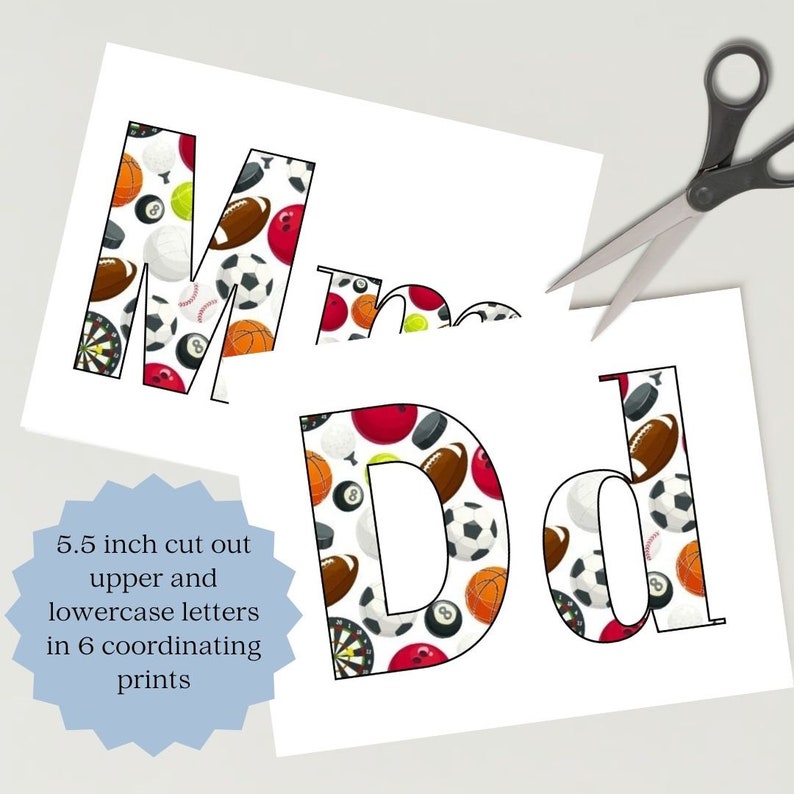 Printable Bulletin Board Lettering | Sports Bulletin Board | Sports ...