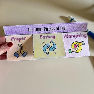 Printable Catholic Lent Flap Book | Three Pillars of Lent Lift A Flap ...