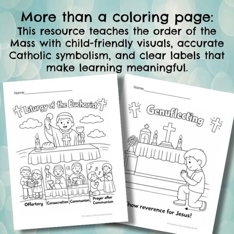 Printable Catholic Coloring Pages for Kids | Parts of the Mass | 13 ...
