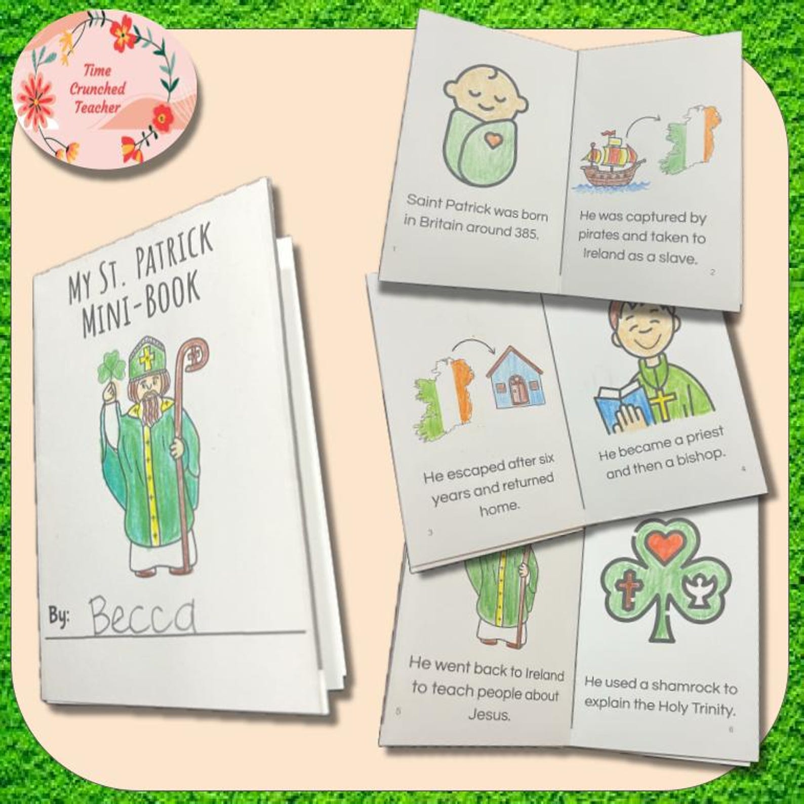 Printable Saint Patrick Mini Book | St. Patrick Activity for Kids ...