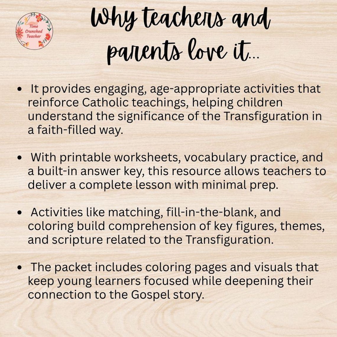 Transfiguration of Jesus Worksheet Packet: Catholic Kids Activity (PDF ...