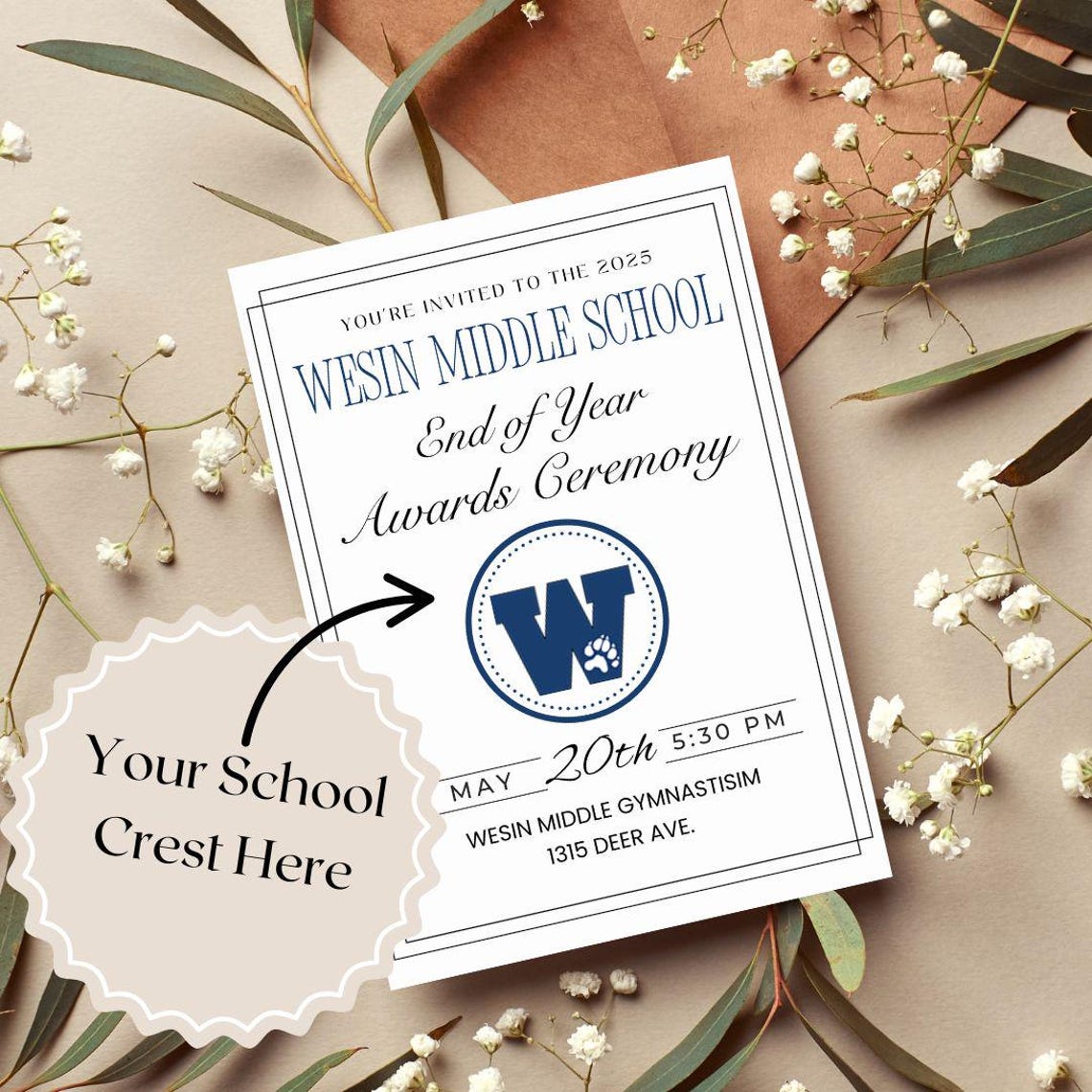 Printable Awards Ceremony Invitation | End of the School Year ...