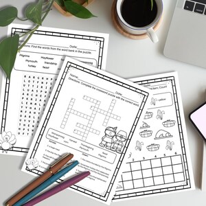 Printable Thanksgiving Morning Work | Printable Thanksgiving Worksheets ...