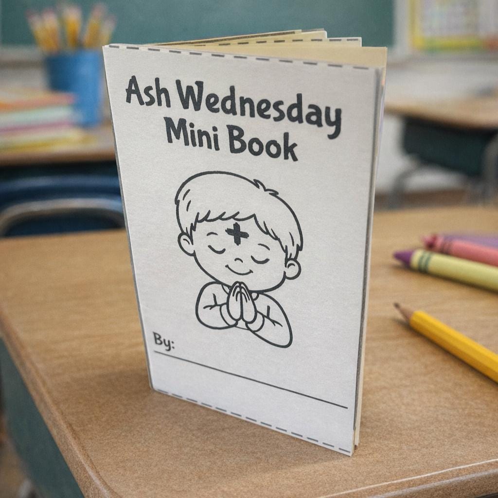 Printable Ash Wednesday Mini Book | Lent Activity for Kids | Kids Craft ...