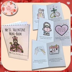 Printable Saint Valentine Mini Book | Valentine Activity for Kids ...