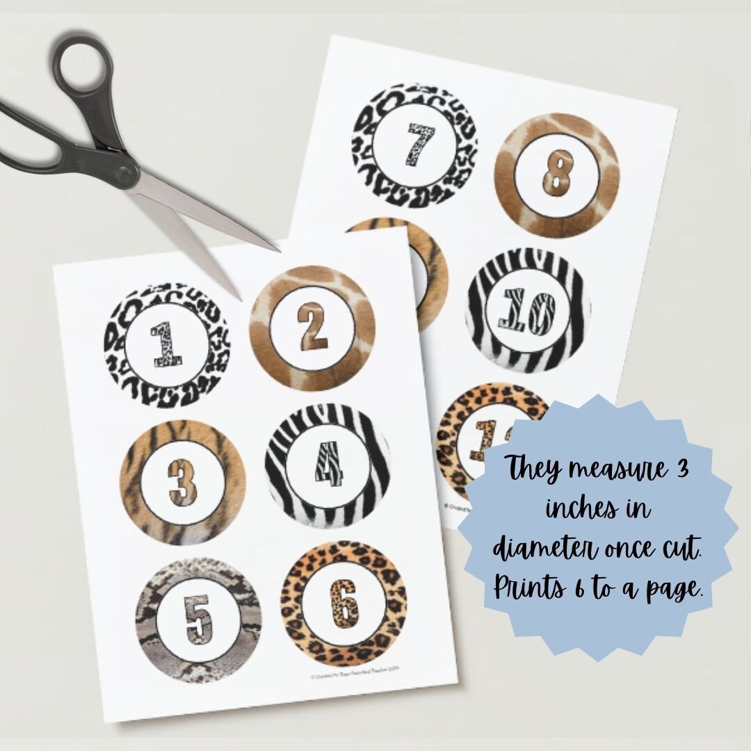 Animal Print Calendar Numbers | Numbers 1-31 | Just Print and Go ...