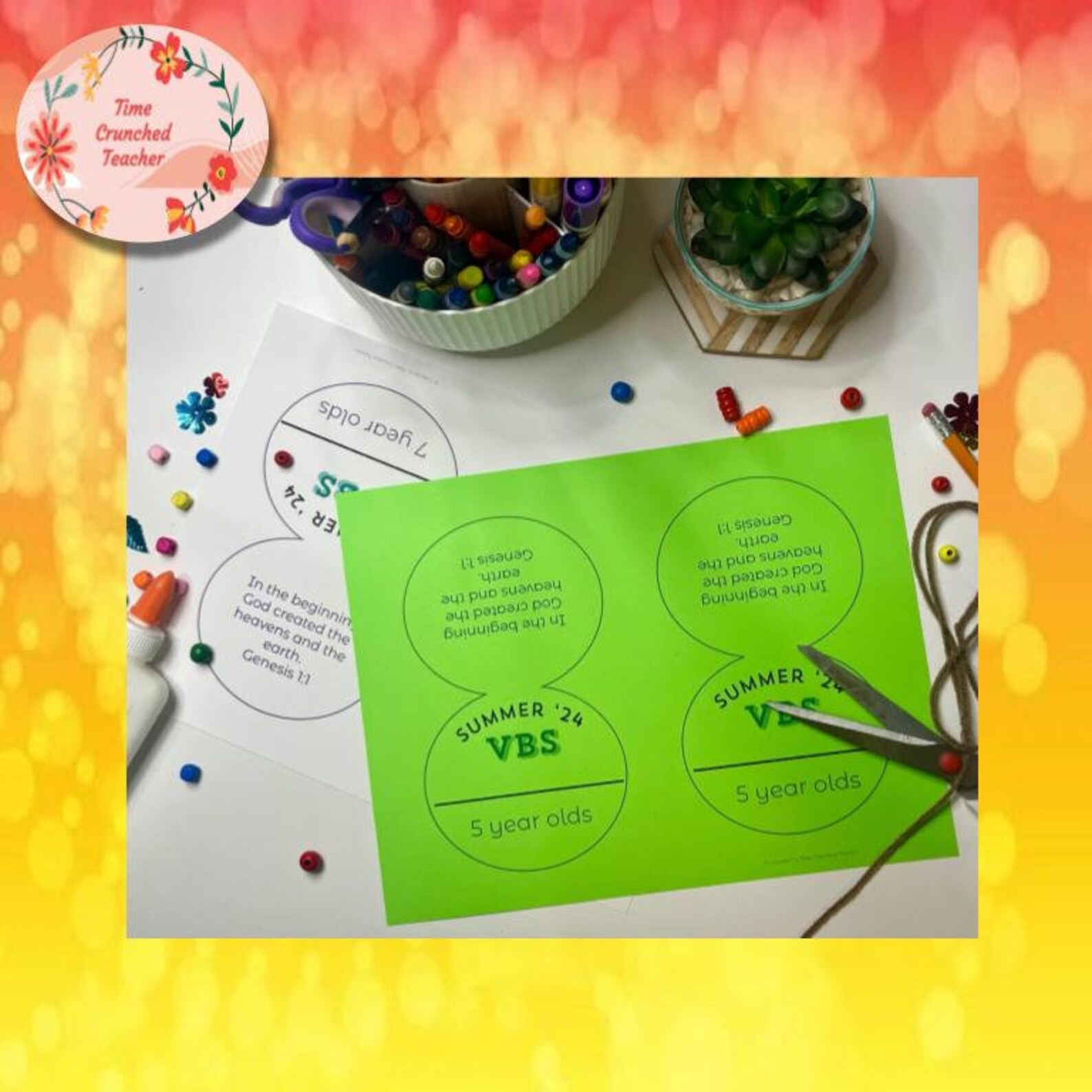 Printable Vacation Bible School Craft Necklace| Editable VBS Tag ...
