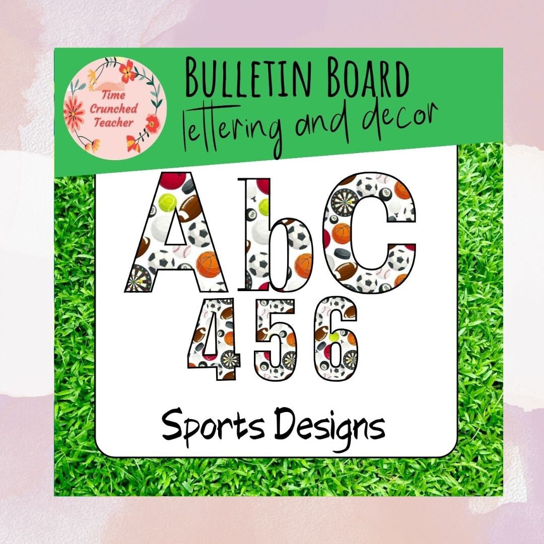 Printable Bulletin Board Lettering | Sports Bulletin Board | Sports ...