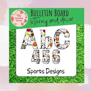 Printable Bulletin Board Lettering | Sports Bulletin Board | Sports ...