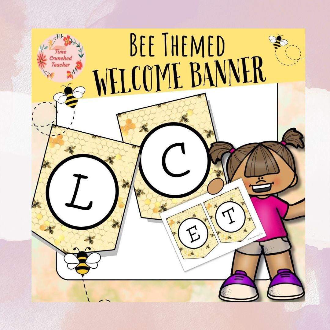 Bee Classroom Banner: "welcome to the Hive" Printable Decor (PDF ...