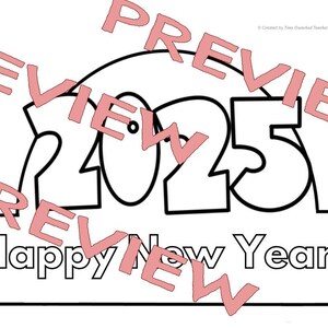 Printable Happy New Year 2025 Headbands | 3 Designs | New Year Craft ...