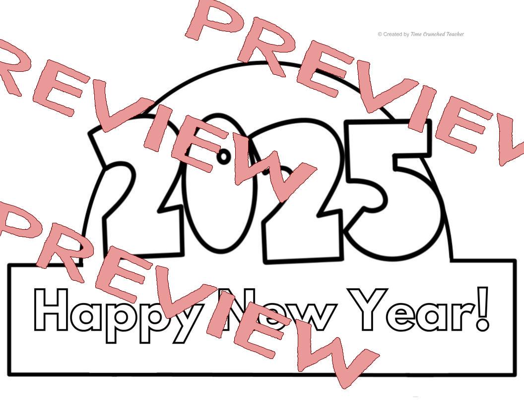 Printable Happy New Year 2025 Headbands | 3 Designs | New Year Craft ...