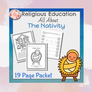 Printable Nativity Preschool Activity Pack | 19 Pages of Nativity ...