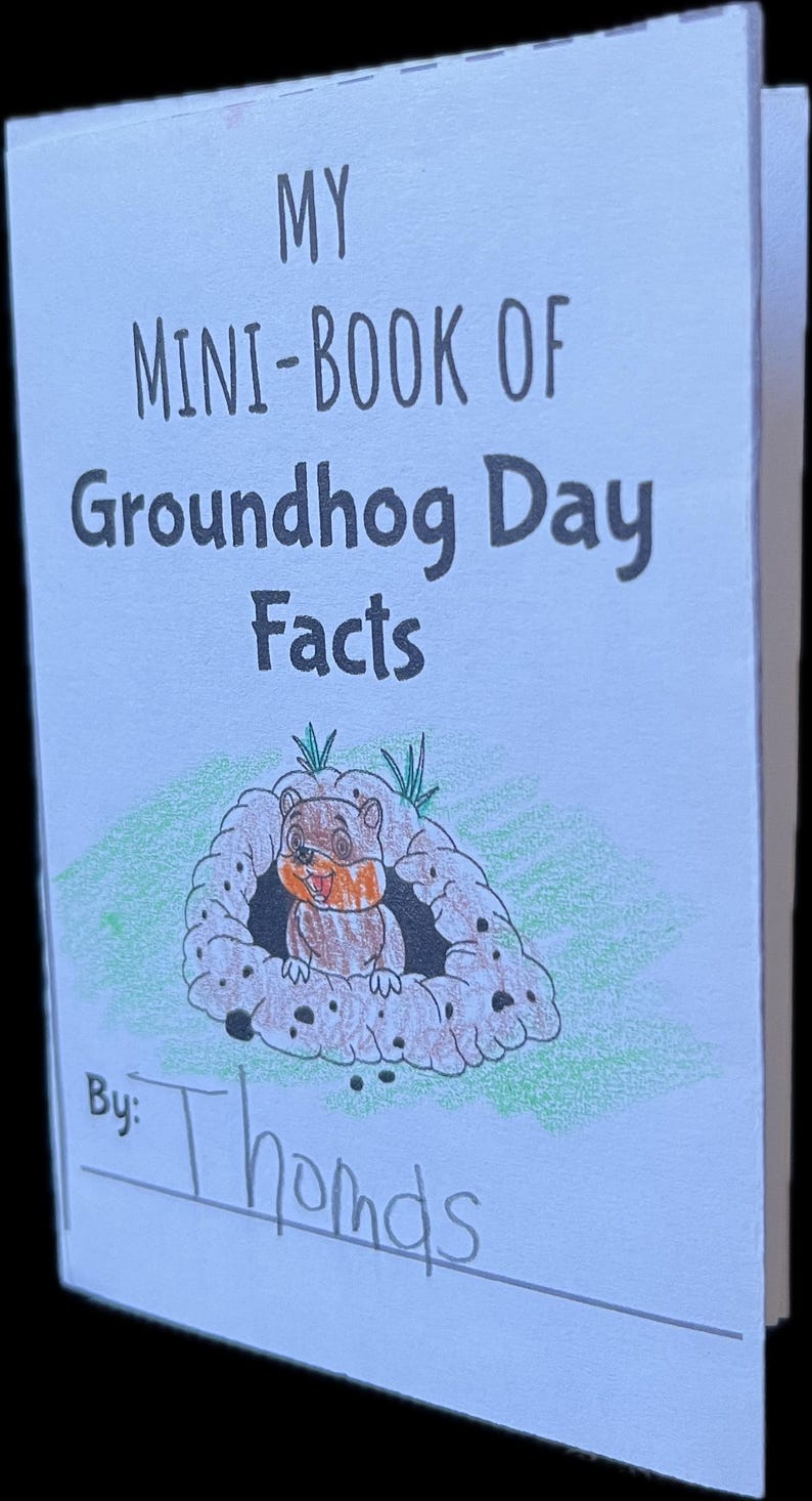 Printable Groundhog Day Mini Book | Groundhog Activity for Kids | Kids ...