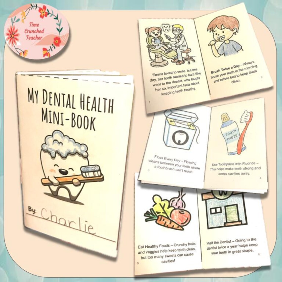 Printable Dental Hygiene Mini Book | Dental Health for Kids | Kids ...