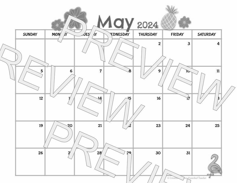 Printable May Calendar | May 2024 Calendar | Customizable Calendar ...