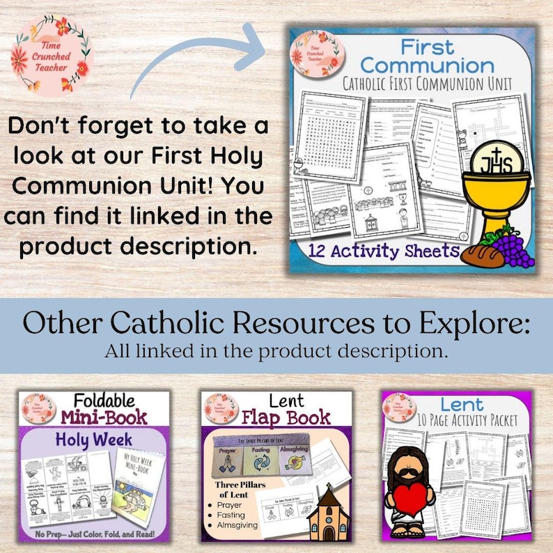 Printable Catholic Order of the Mass Activity Packet for Kids ...