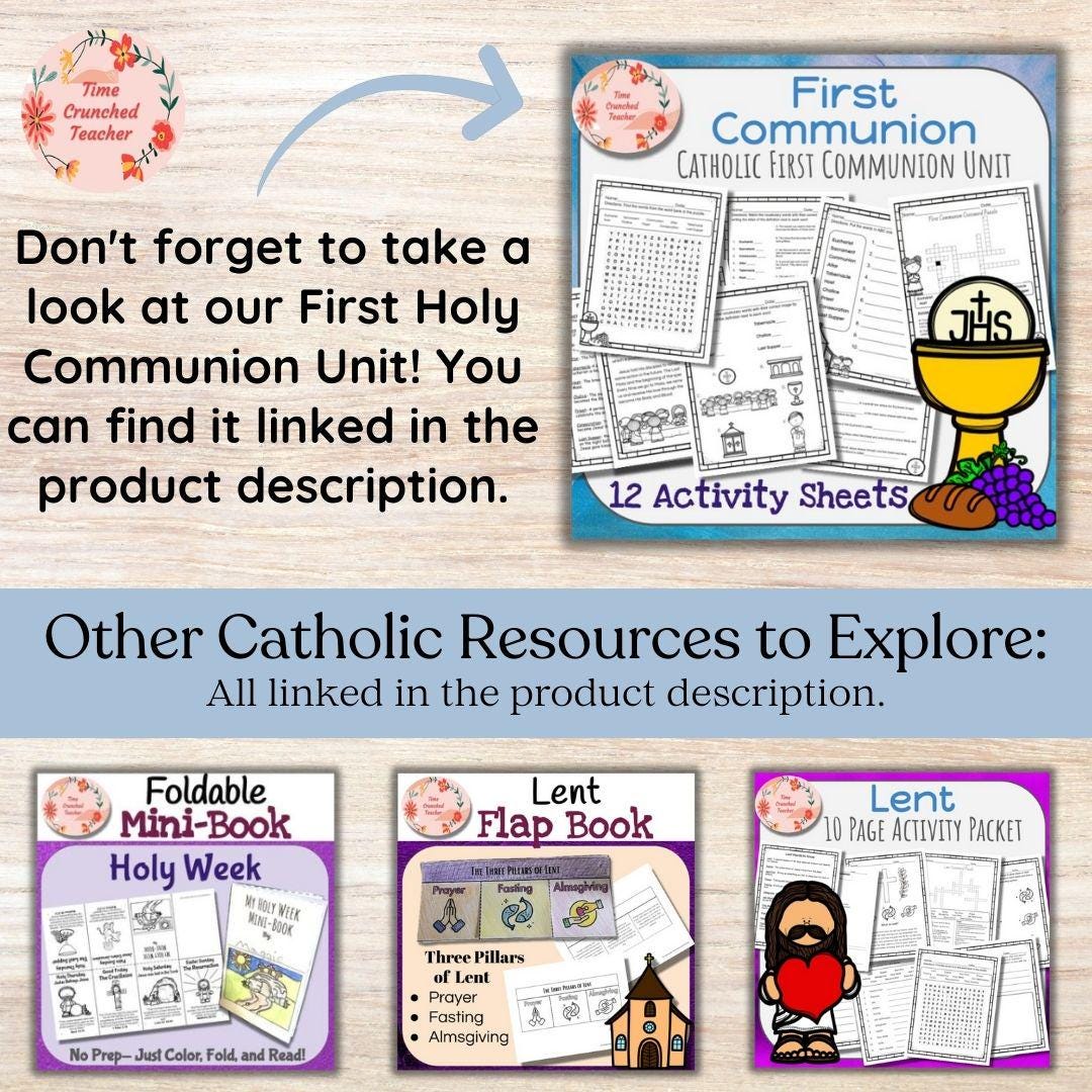 Printable Catholic Order of the Mass Activity Packet for Kids ...