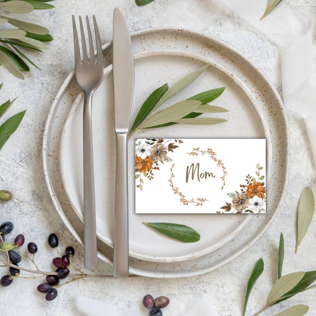 Printable Place Cards Template, Canva Custom Editable and Digital ...