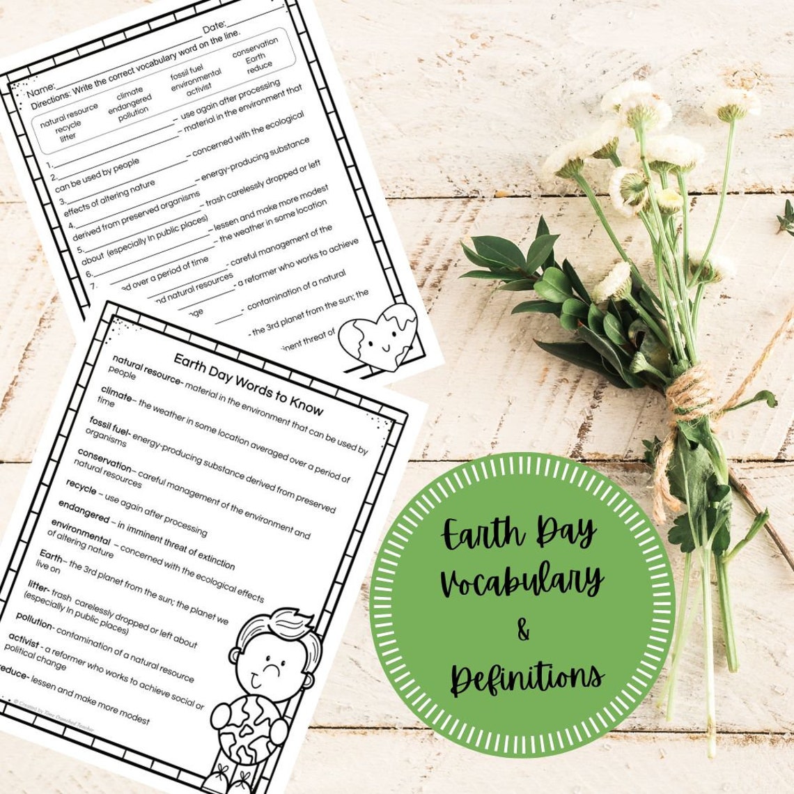 Earth Day Activity Packet | Earth Day Worksheets | Earth Puzzle Packet ...