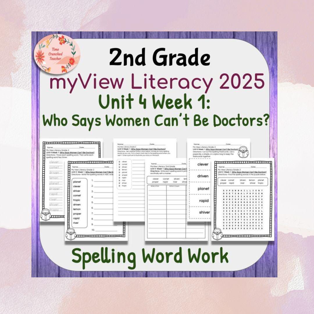 2nd Grade My View Literacy 2025 | Who Says Women Can't Be Doctors ...