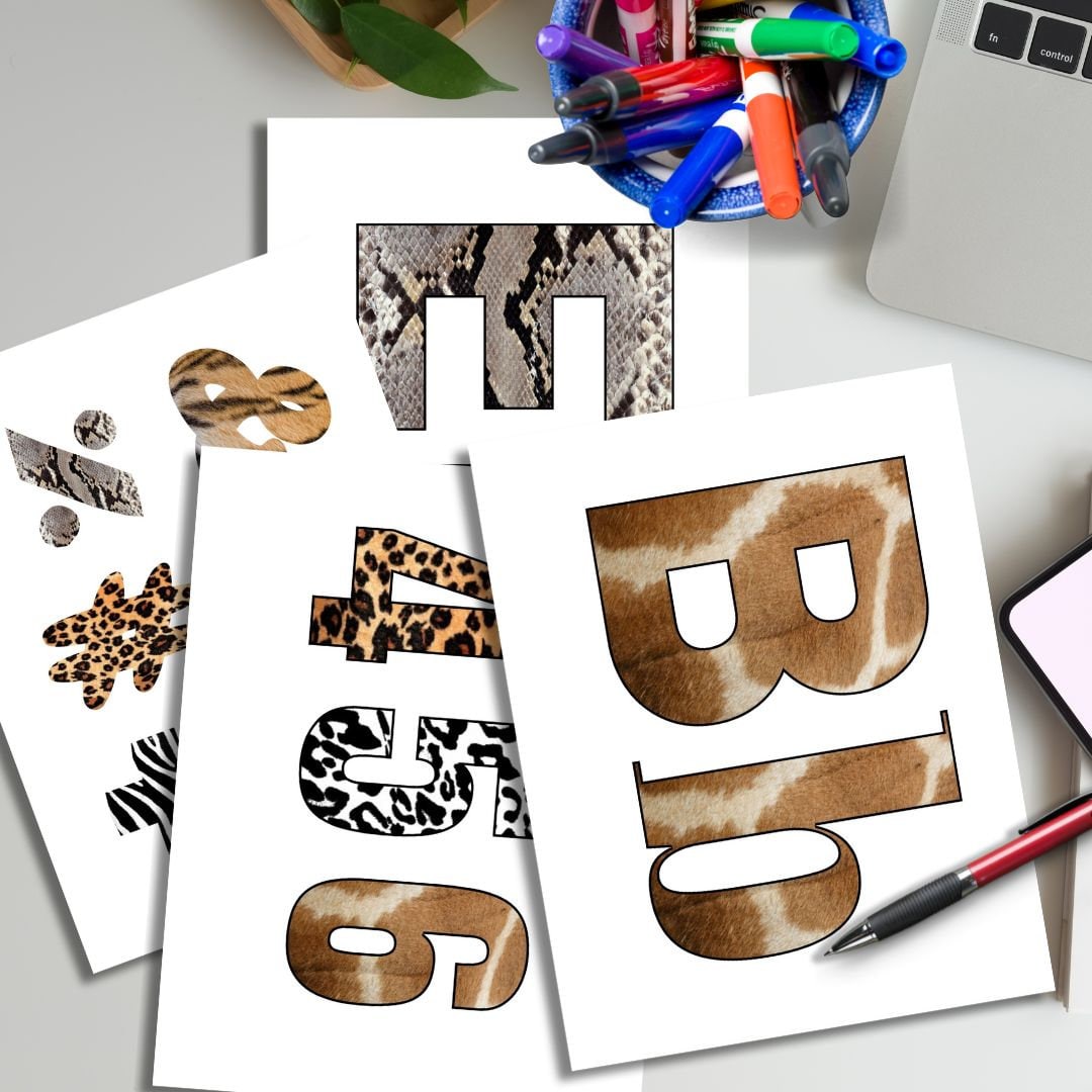 Printable Bulletin Board Lettering | Animal Print Bulletin Board ...