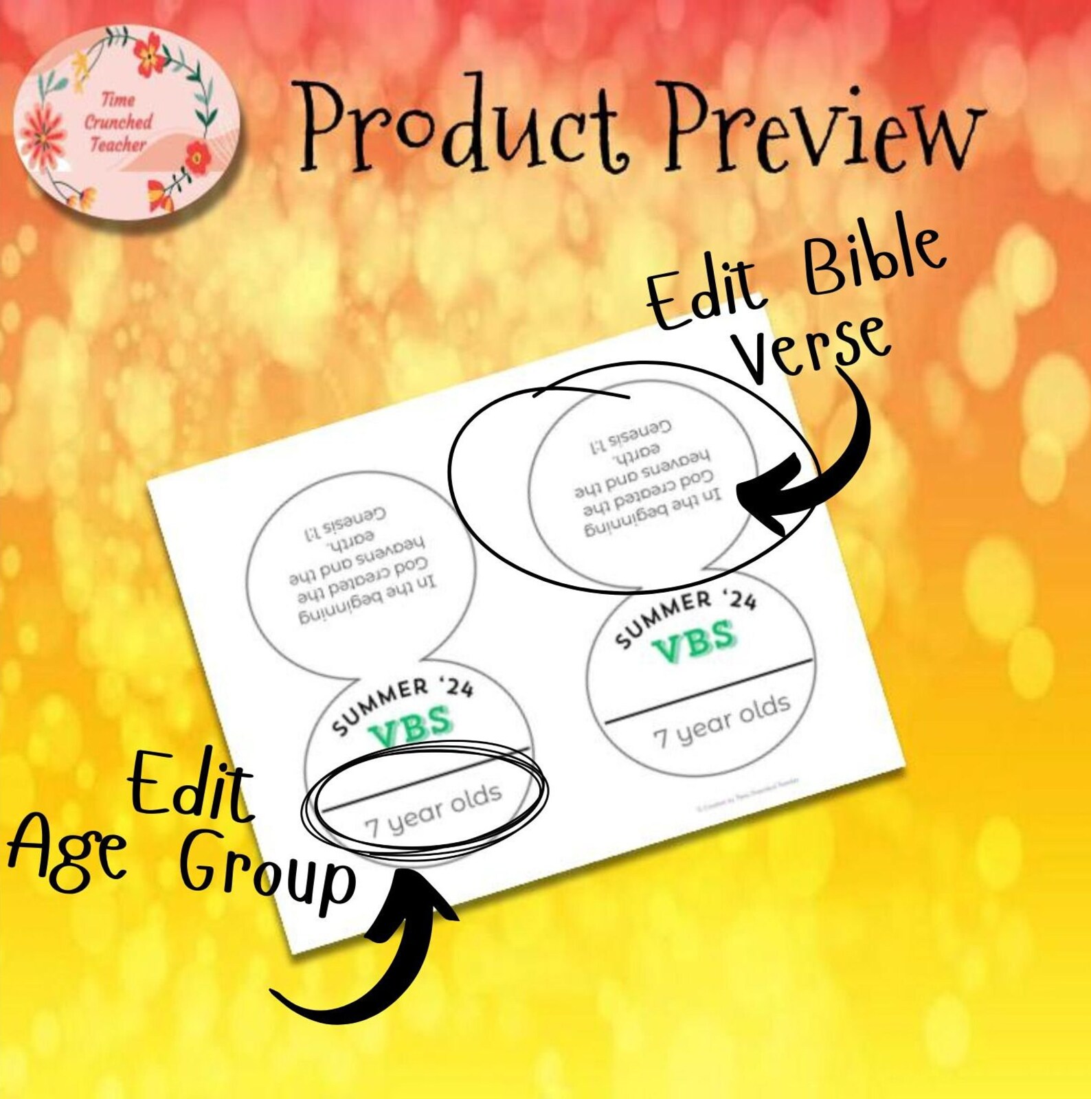 Printable Vacation Bible School Craft Necklace| Editable VBS Tag ...