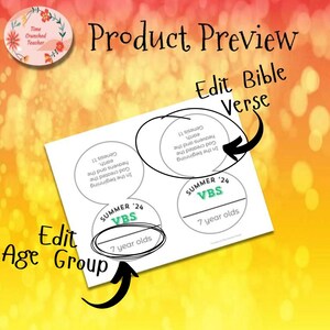 Printable Vacation Bible School Craft Necklace| Editable VBS Tag ...