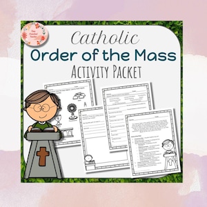 Printable Catholic Order of the Mass Activity Packet for Kids ...