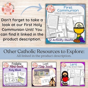 Printable Catholic First Reconciliation Unit: 10 Pages of First ...