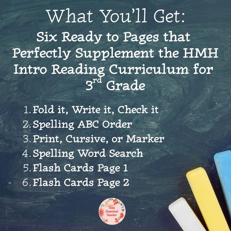 3rd Grade Spelling Worksheets | HMH Into Reading Module 1 Week 1 - Etsy