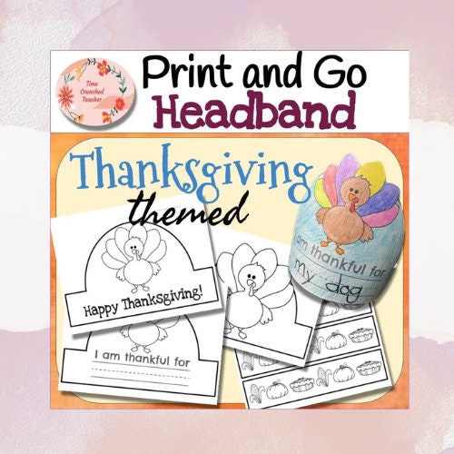 Printable Thanksgiving Headbands: 3 Versions to Choose From! No Prep ...