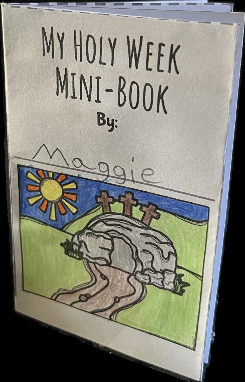 Holy Week Mini Book NO PREP- Color, Fold, and Read! - Etsy