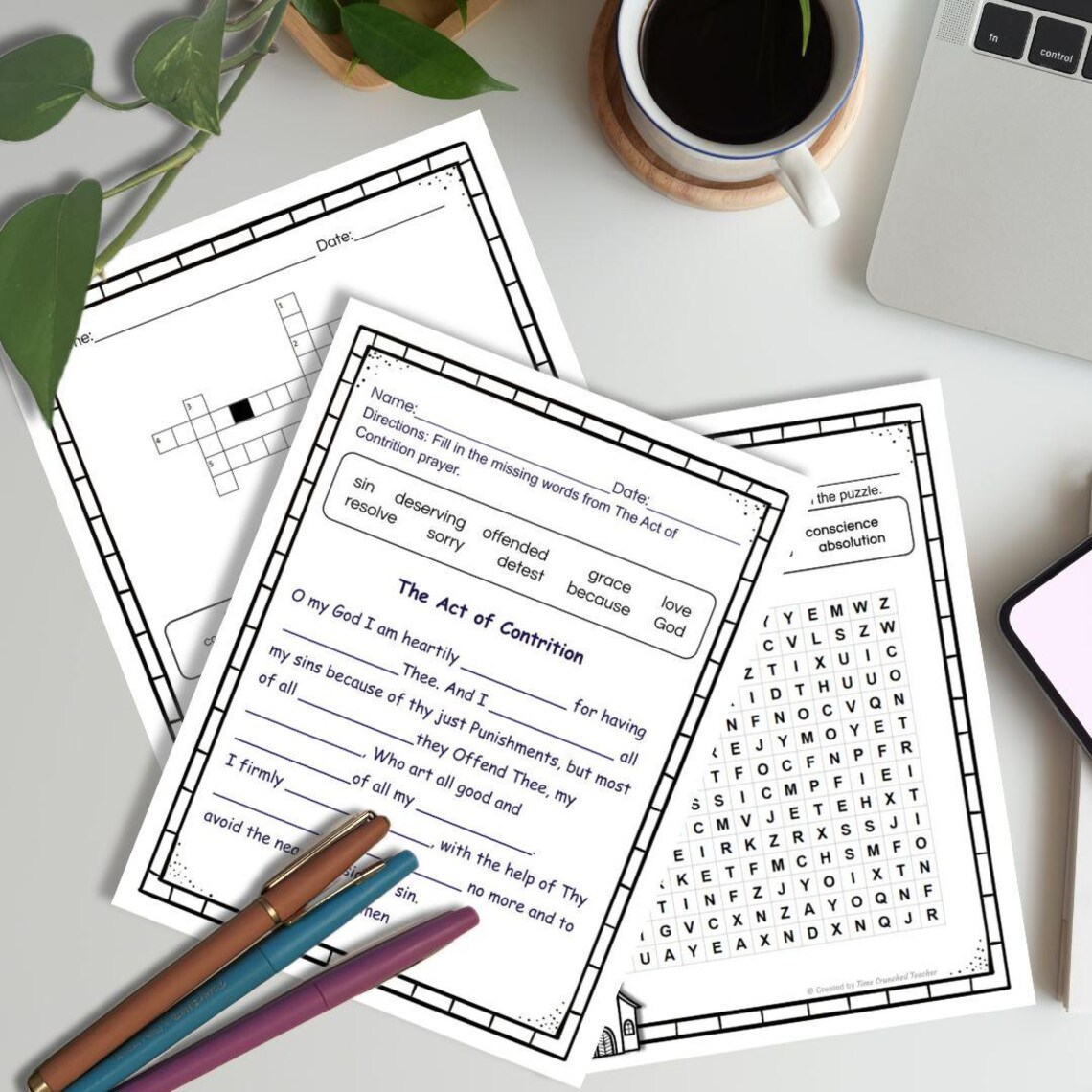 Printable Catholic First Reconciliation Unit: 10 Pages of First ...