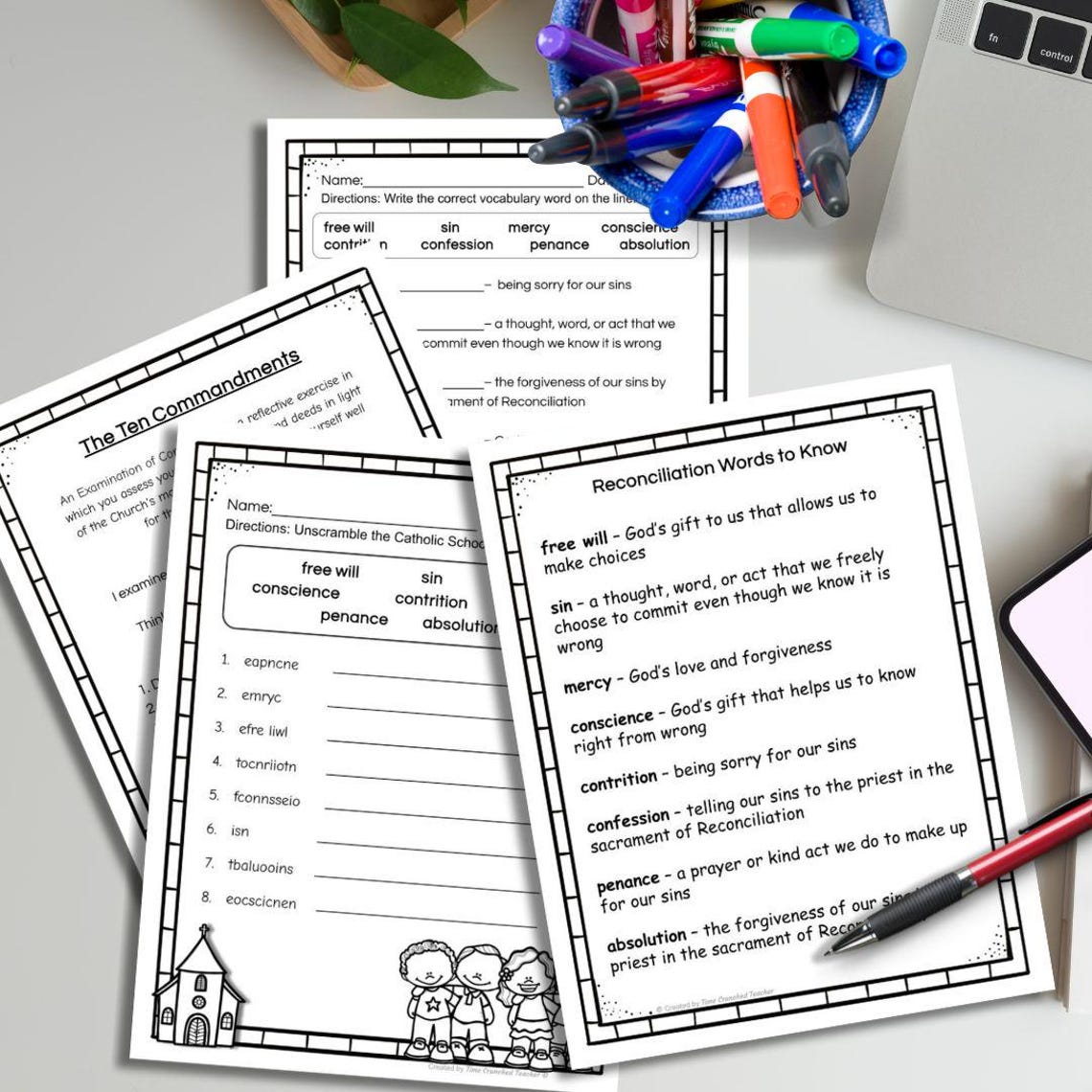 Printable Catholic First Reconciliation Unit: 10 Pages of First ...