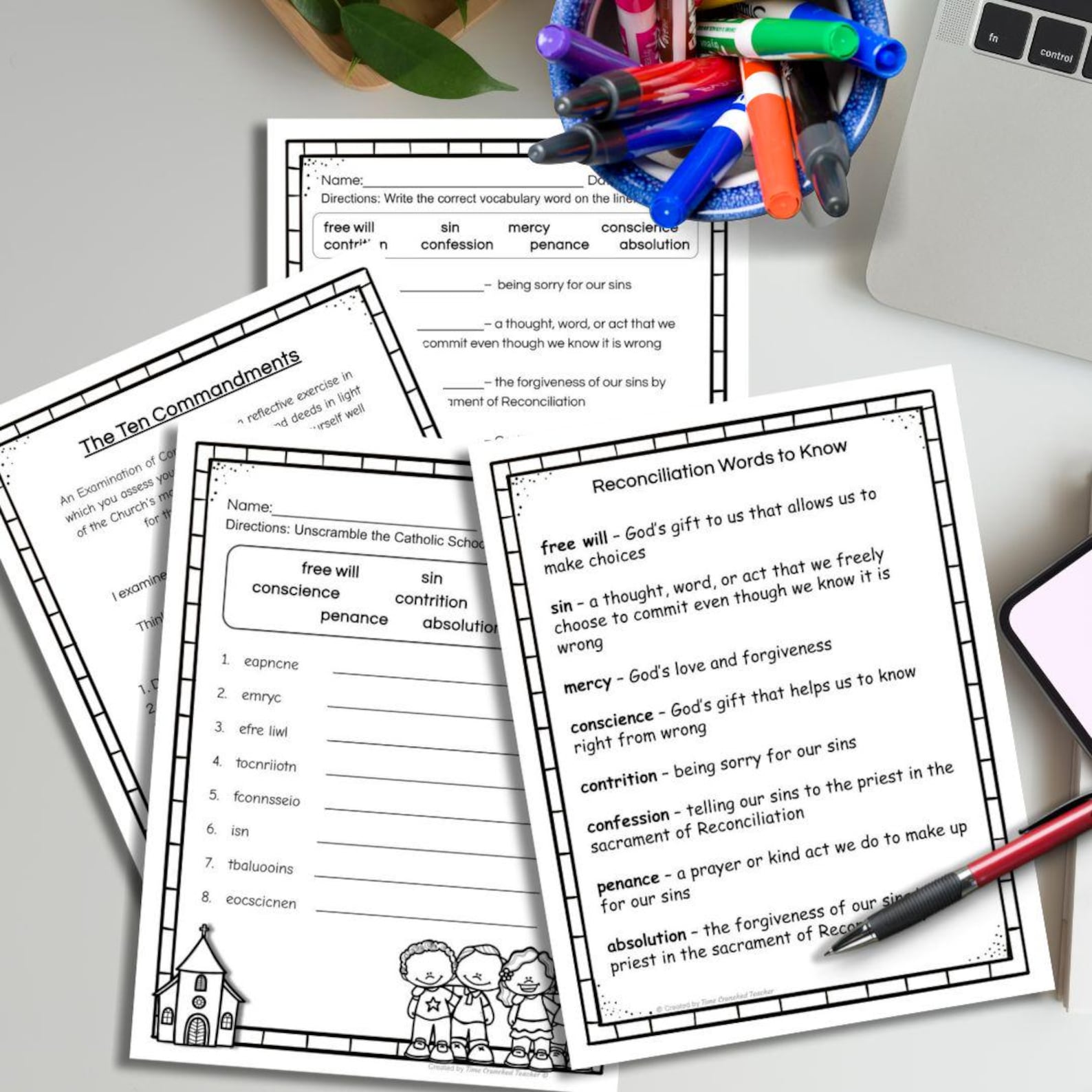 Printable Catholic First Reconciliation Unit: 10 Pages of First ...